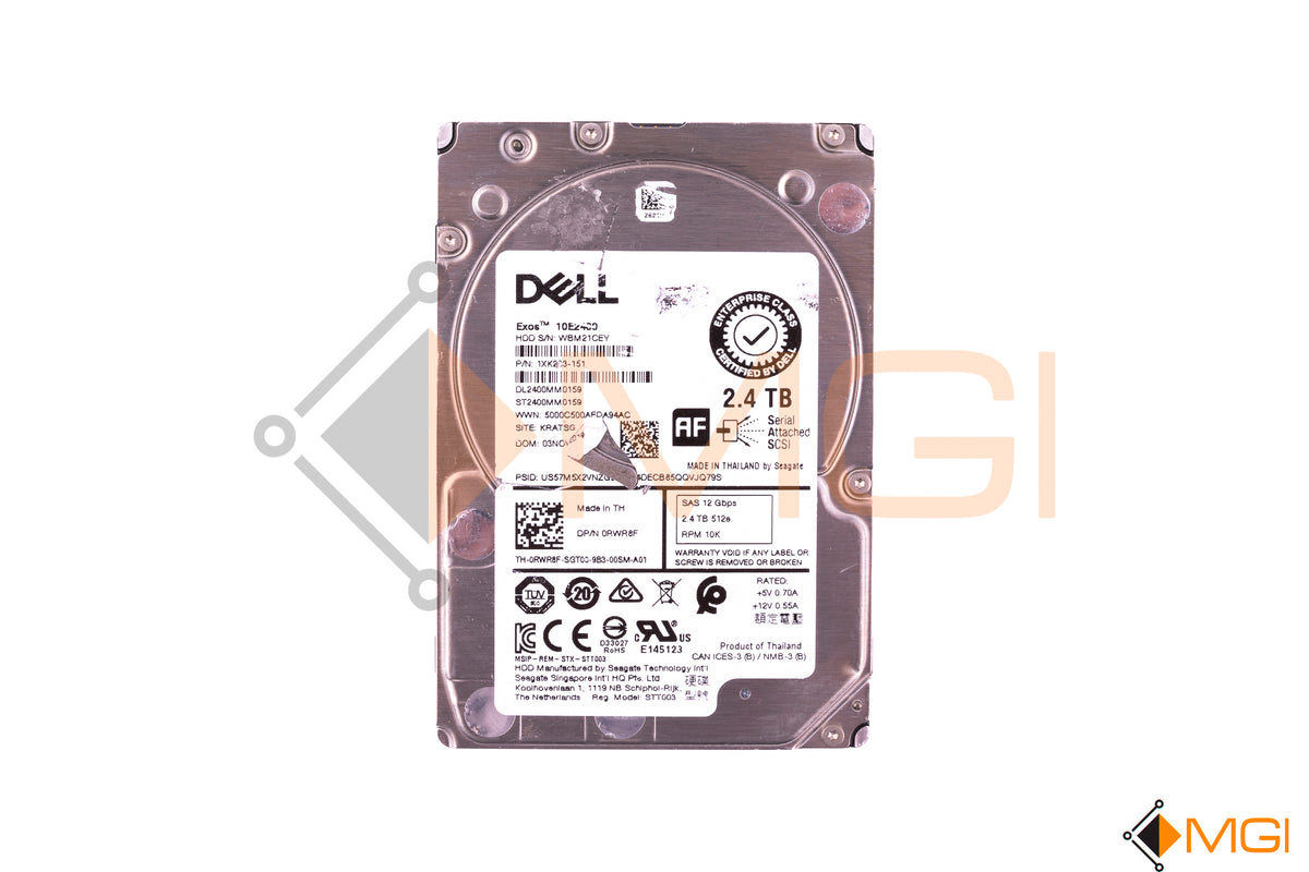 RWR8F (NO TRAY) (DAMAGED LABEL) 2.4TB 10k 12G 2.5" - MGI – MGI